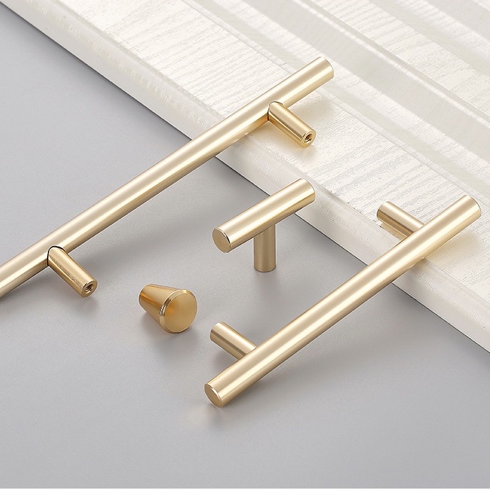 Nordic Solid Gold Handles High Quality Aluminium Oxide Pulls Drawer ...