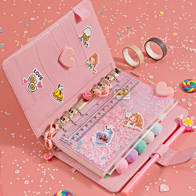 【Cute little book】Wind hand book girl heart detachable loose-leaf ...