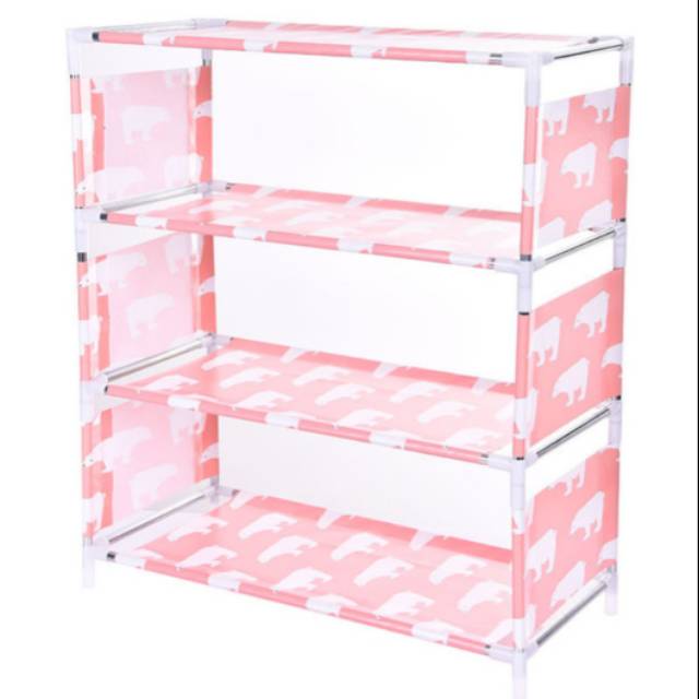 4 Level Motif Shoe Rack (Latest Model) | Shopee Philippines
