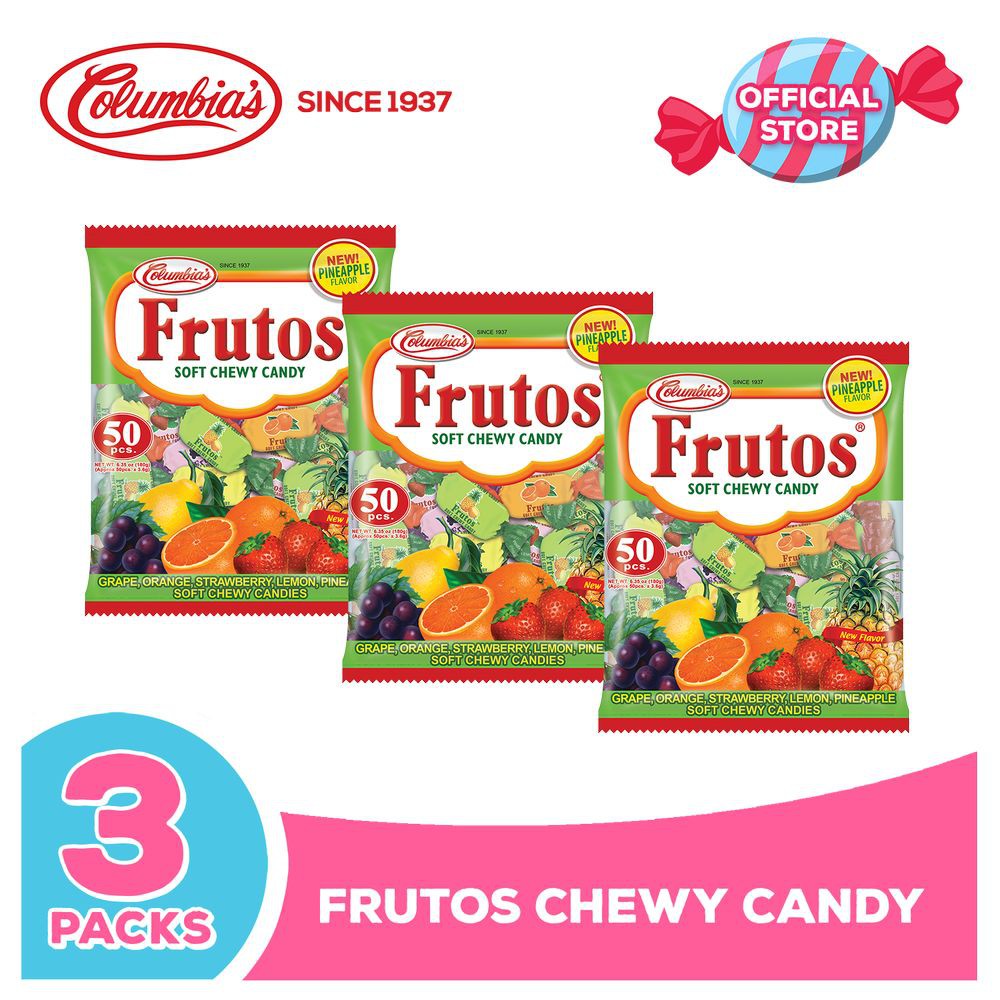 Columbia Candies: Frutos Original Chewy Candy Bundle of 3 | Shopee ...