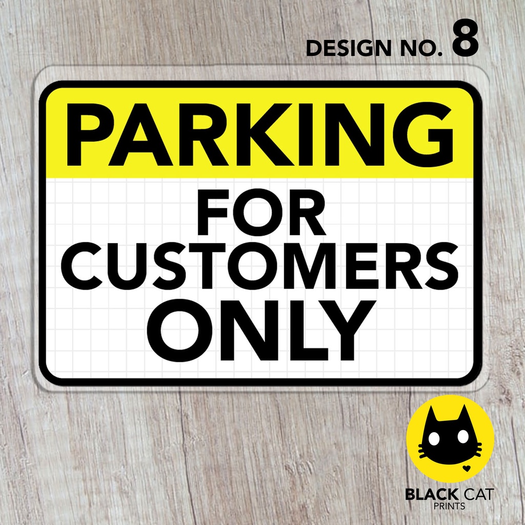 Customer Parking Only | Laminated Signage | Sign Board | Shopee Philippines