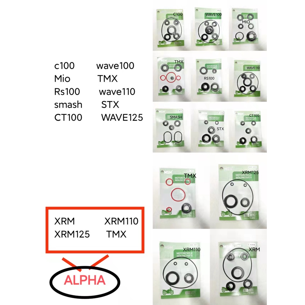MAGNETO OIL SEAL KIT FOR C100 WAVE100 MIO TMX RS100 WAVE110 SMASH STX ...