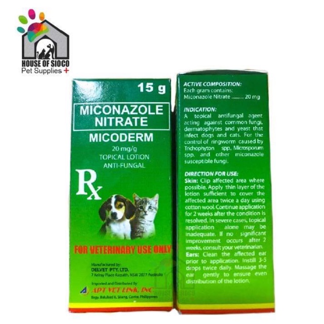 Micoderm Anti-Fungal Topical Lotion for Pets 15g | Shopee Philippines