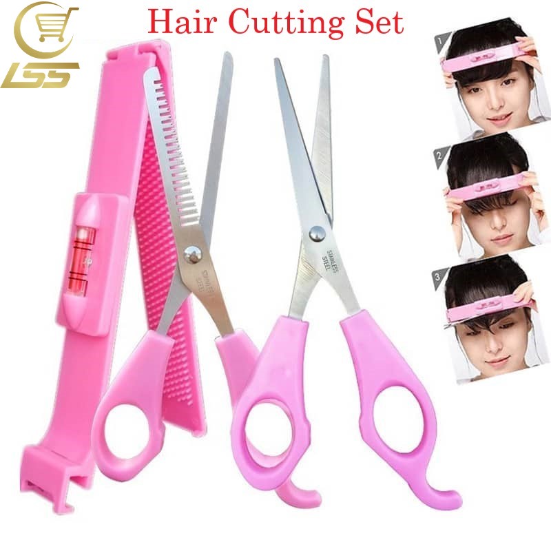 3in1 Hair Tools Bangs Hair Trimmer Bangs Cutting Tools Scissors ...