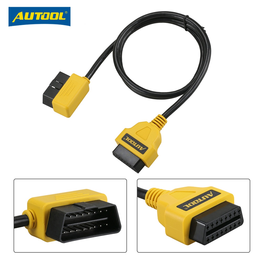 AUTOOL Car Obd2 Extension Cable 16Pin Connector Extend Wire Vehicle ...