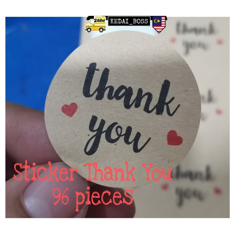 Sticker Thank You 96 pieces | Shopee Philippines