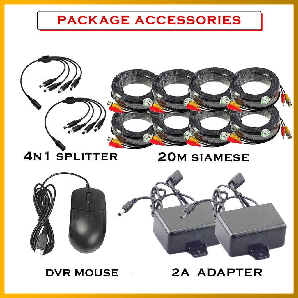 HIKVISION COLORVU PACKAGE 8 Channel 8 Camera 2mp/1080P 24/7 Full Color ...