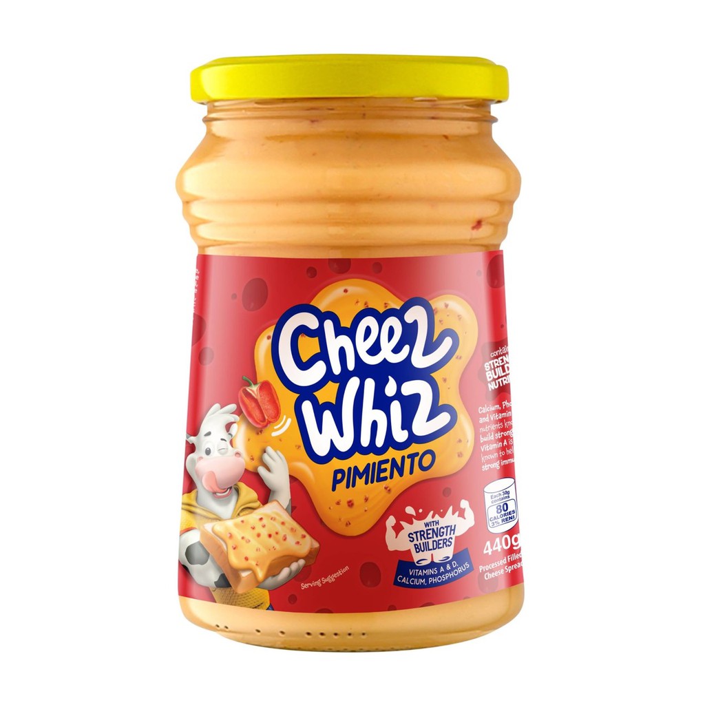 Cheez Whiz Pimiento Spread Jar 440g | Shopee Philippines