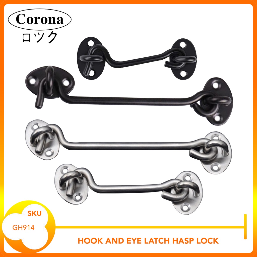 Hook And Eye Latch Hasp Lock for Door Cabinet | Shopee Philippines