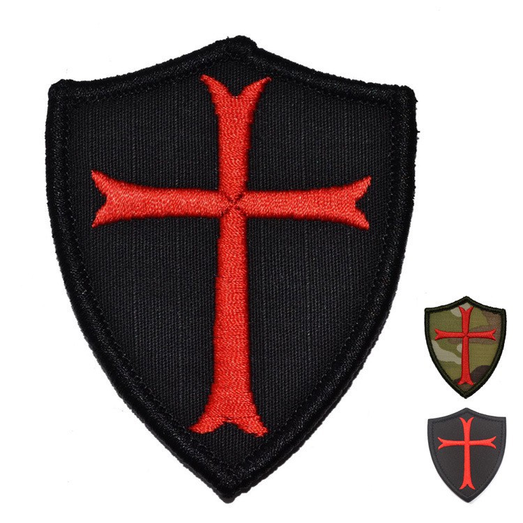 Knights Templar Cross Morale tactical military Velcro patches | Shopee ...