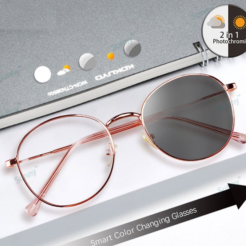 Photochromic Anti Radiation Eye Glasses For Unisex Men Replaceable Lens