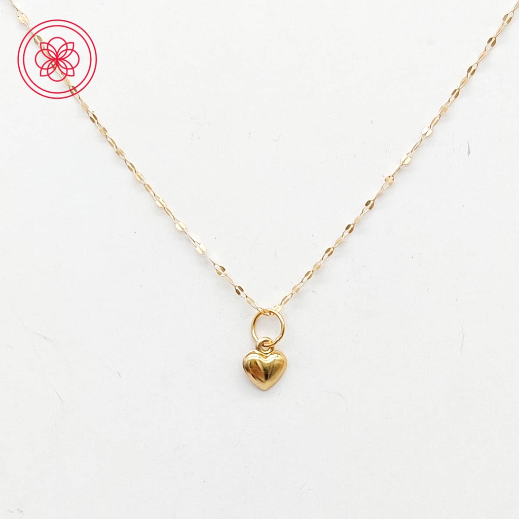 COD PAWNABLE 18k Legit Original Pure Saudi Gold Mini Plain Half Heart ...