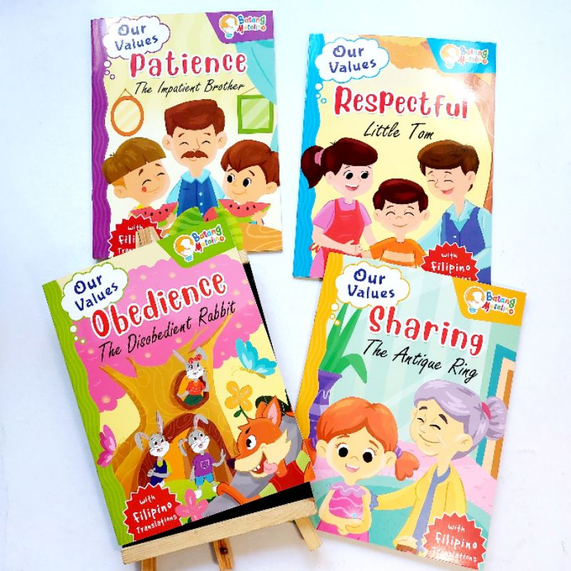 Our Values English Tagalog Story Book Collection Set of 4 -Sharing ...