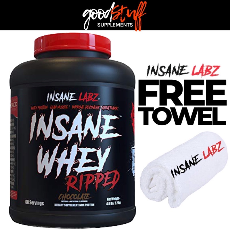 INSANE LABZ - Insane whey ripped (Free Towel) | Shopee Philippines