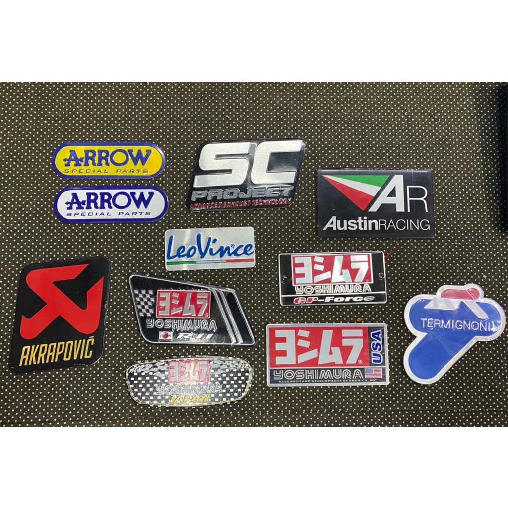 Emblem Aluminium Ekzos Muffler Akrapovic Termignoni SC Project Arrow ...