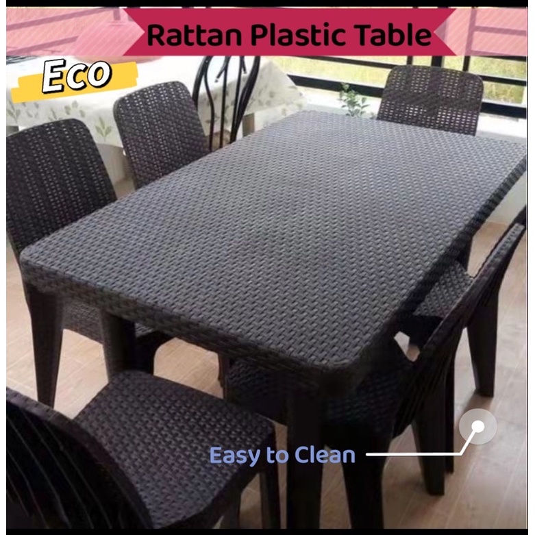 XTREME Rattan plastic table(Table only) 24''×38 / 30''×48 dining table ...