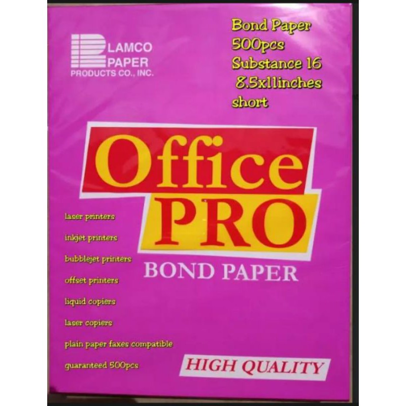 office pro bond paper sub 16 short | Shopee Philippines