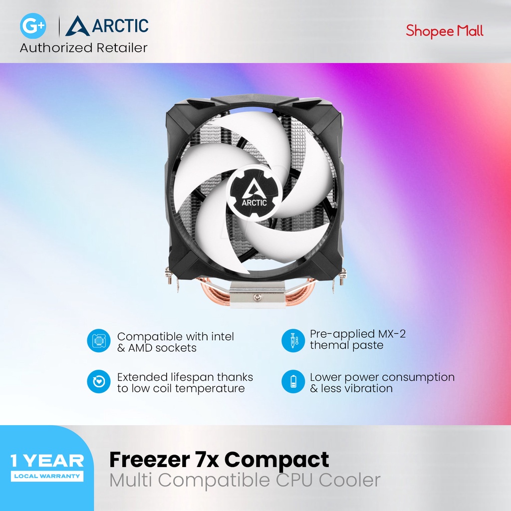 Arctic Freezer 7x Compact Multi-Compatible CPU Cooler | Shopee Philippines