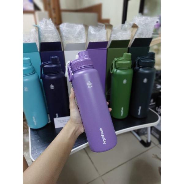 Aquaflask 40oz Wide Mouth with Spout Lid Vacuum Insulated Stainless Steel Drinking Water presyo ₱399
