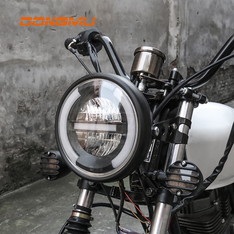 7 inches Motorcycle LED Headlight HeadLamp for Sportster Cafe Racer ...
