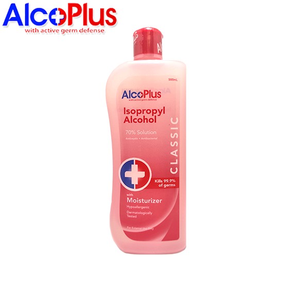 AlcoPlus Classic Isopropyl 70% Alcohol Red 500ml 1 bottle | Shopee ...