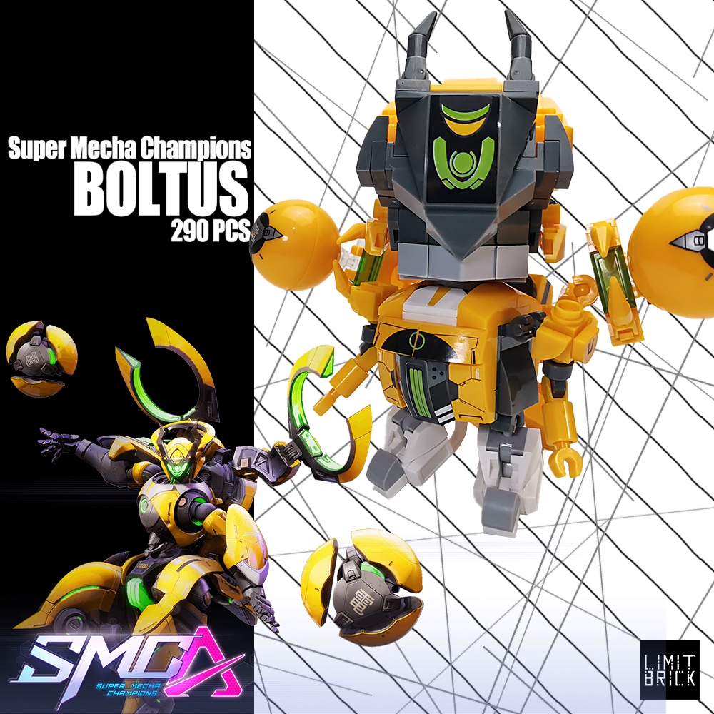 SMC Boltus Chibi Brick Robot Mech Super Mecha Champions Building Blocks ...