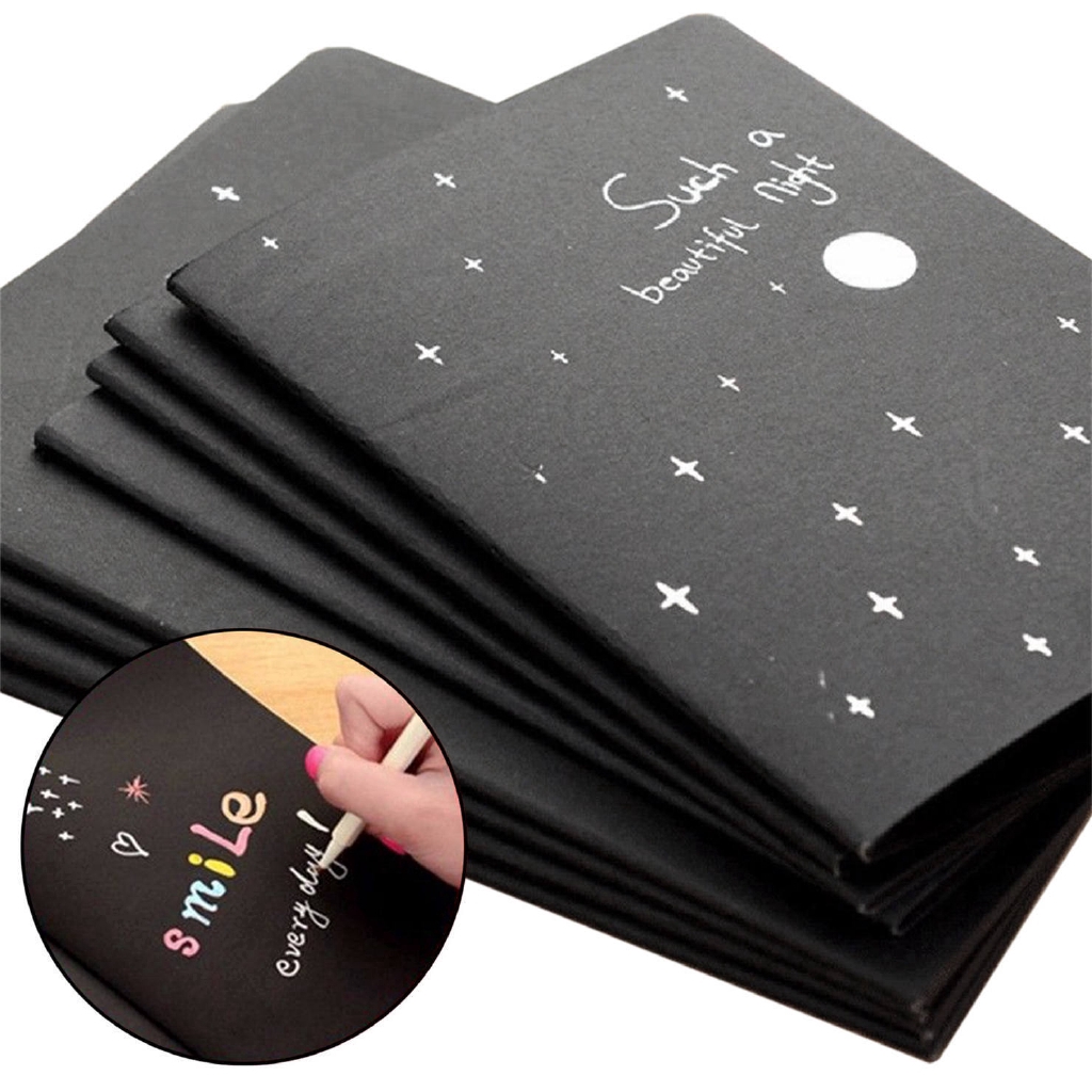 56K Black Paper Notebook Book Diary For Painting Drawing Random ...