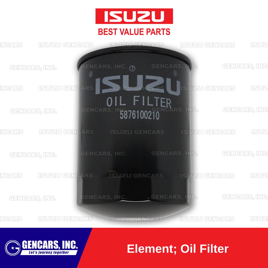 Isuzu Oil Filter Cartridge Type for N-Series (5-87610021-0) (Best Value ...
