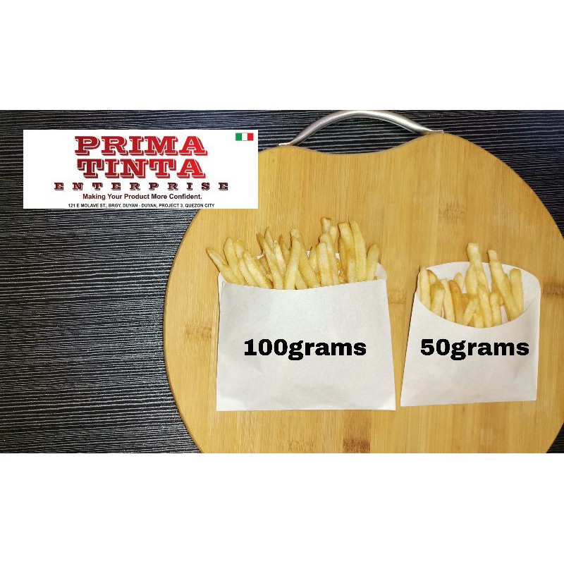 (100pcs) French Fries Pouch (Plain White) 50grams and 100grams | Shopee ...