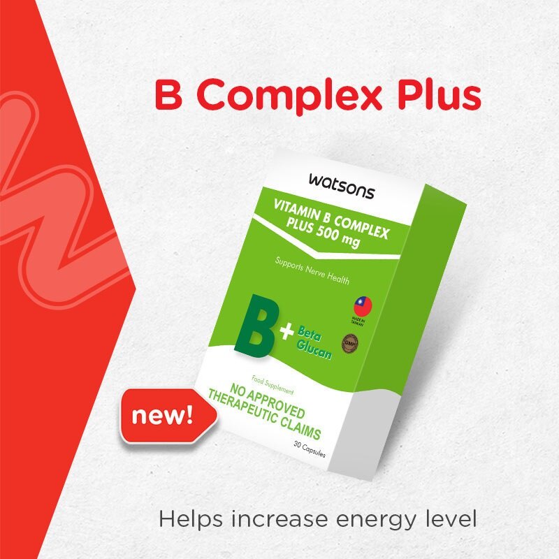 WATSONS B Complex Plus Capsule 500mg (Sold per capsule) | Shopee ...