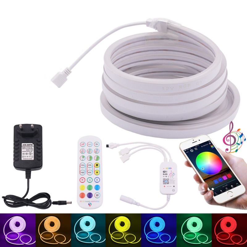 5 Meter w/ Plug Eye Protect LED Strip Light RGB 12V Bluetooth Control ...