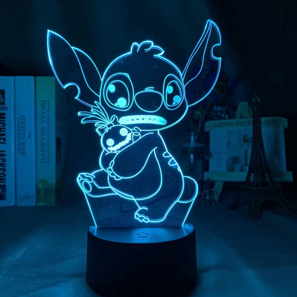 Baby Night Light Stitch Hug Scrump Kids Bedroom Decor Nightlight LED ...