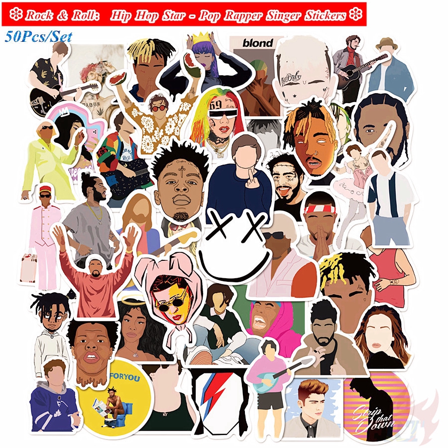 Superstar RockStar Hip Hop Rock Band Singer Rapper Series 02 Stickers ...