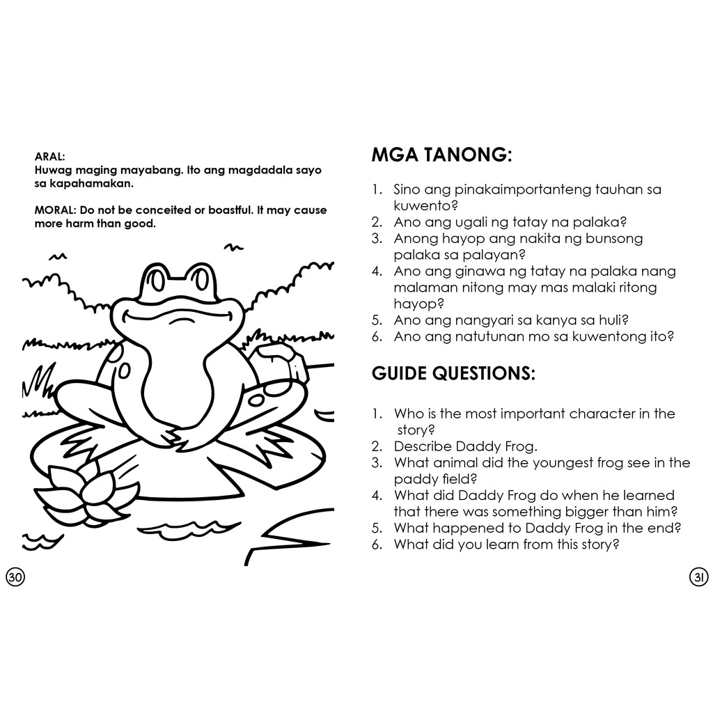 Ang Mayabang Na Palaka (The Boastful Frog) - Mga Kuwentong May Aral ...
