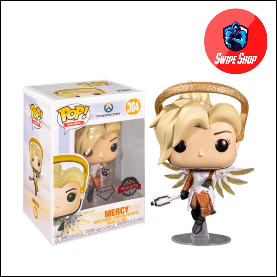 Funko Pop Mercy Blizzard Overwatch Diamond Glitter Exclusive | Shopee ...