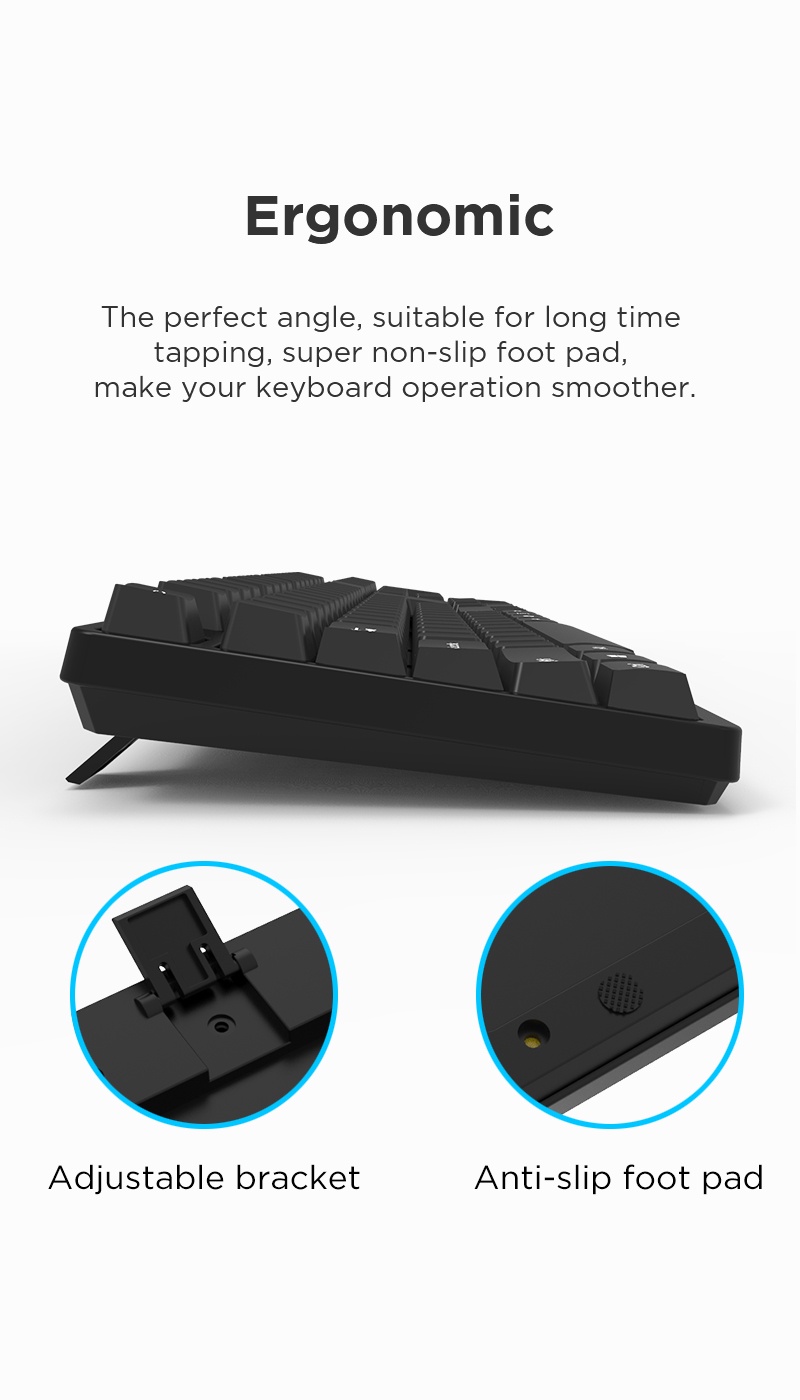 AULA AK205 Wired Keyboard | Full-Sized | 10 million Keylife | 1.5m USB ...