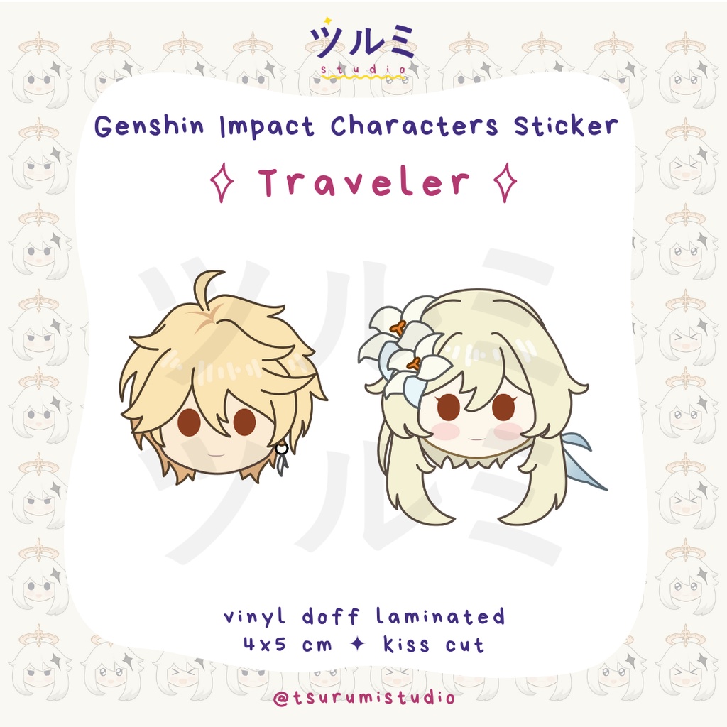 Genshin Impact Characters Sticker: Traveler (Aether & Lumine) by ...