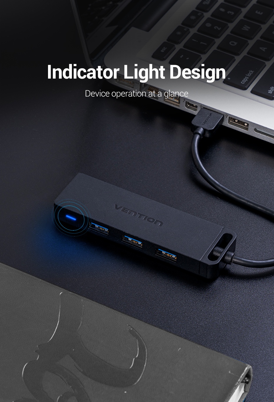 Vention Usb 3.0 Hub 4 Port Multi Splitter High Speed Otg For Laptop Pc ...