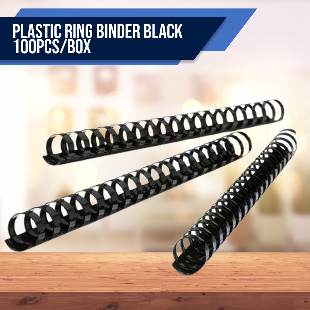Plastic Ring Binder Black Legal Size 8mm 10mm 12mm 14mm 16mm