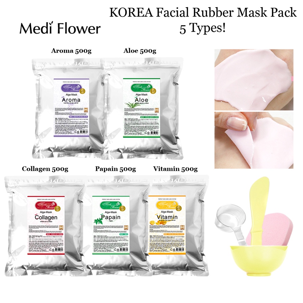 [MEDIFLOWER] Korean Facial Rubber Modeling Alge Powder Mask Pack 500g ☘ ...