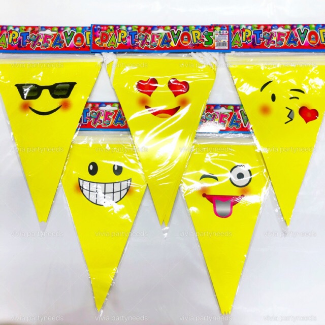 3meter emoji banderitas party flag | Shopee Philippines