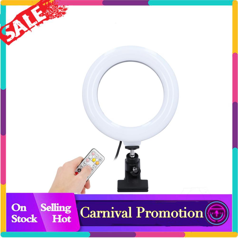 Viviwins 16cm led usb circle light rgb ring fill with clamp holder for ...