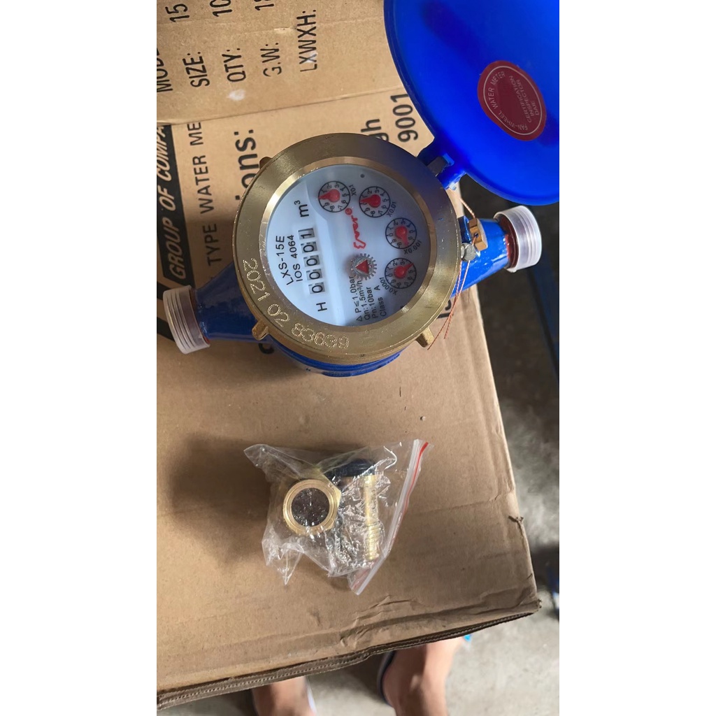 EVER Water Meter Brass Flow Measurement Faucet Cold Water Meter Home ...