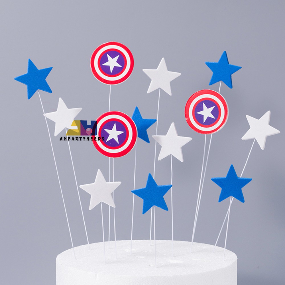 captain america cake topper set for decoration cake birthday party ...