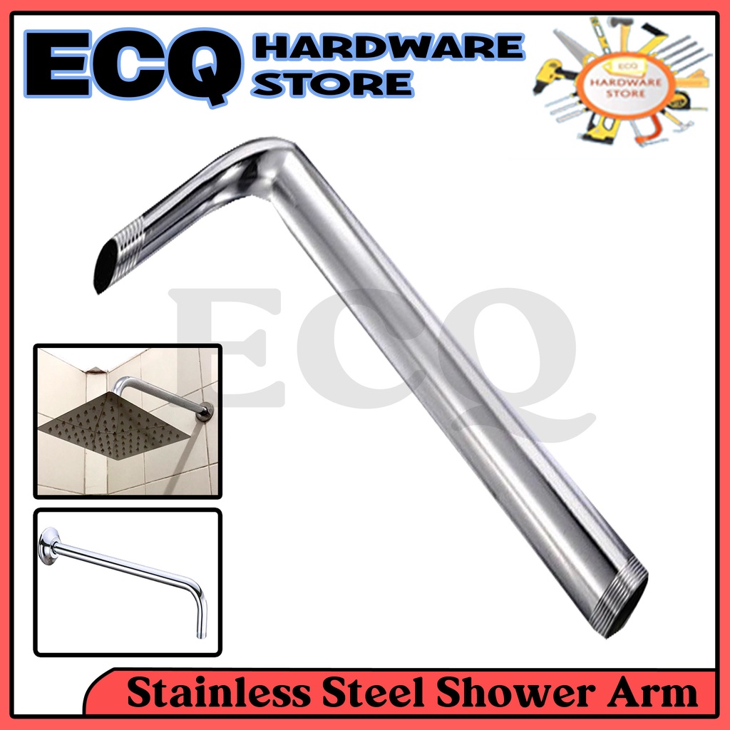 Stainless Steel Shower Head Extension Pipe Bathroom Long Shower Arm ...