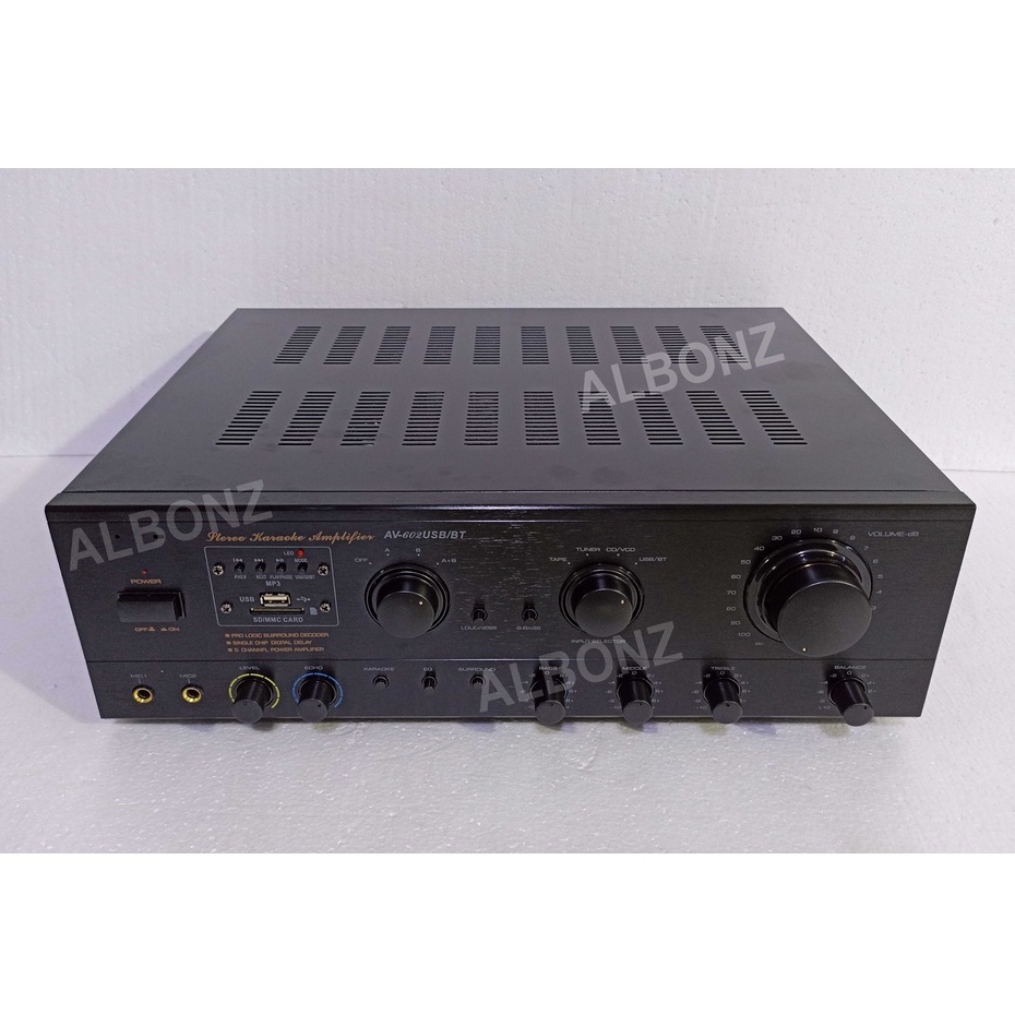 Amplifier AV-602BT with Bluetooth Karaoke Amplifier | Shopee Philippines