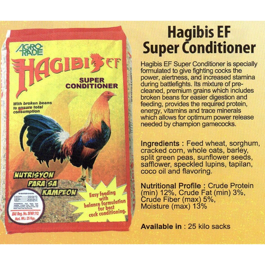 Hagibis Easy Feeding Super Conditioner Sack - Gamefowl feeds ( 25 kg ... Hagibis Easy Feeding Super Conditioner Sack - Gamefowl feeds ( 25 kg ...