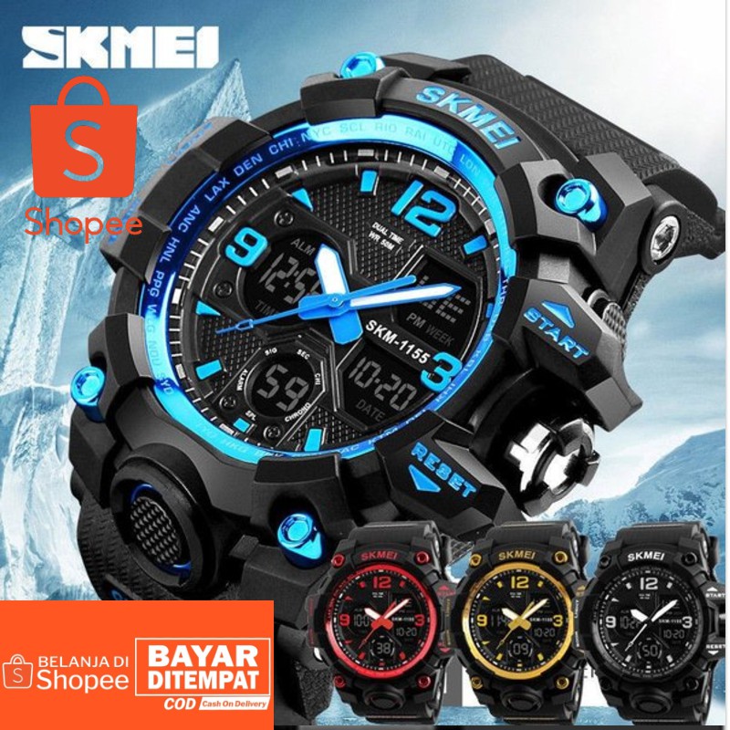 Skmei 1155 Men's Watches Sporty Digital Analog Watches | Shopee Philippines