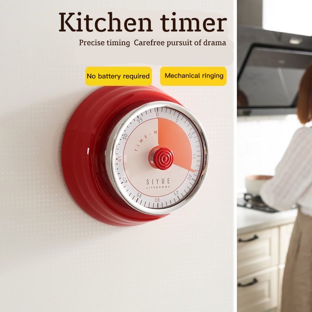 [Ready Stock] Kitchen Mechanical Timer Reminder With Magnetic Timer ...