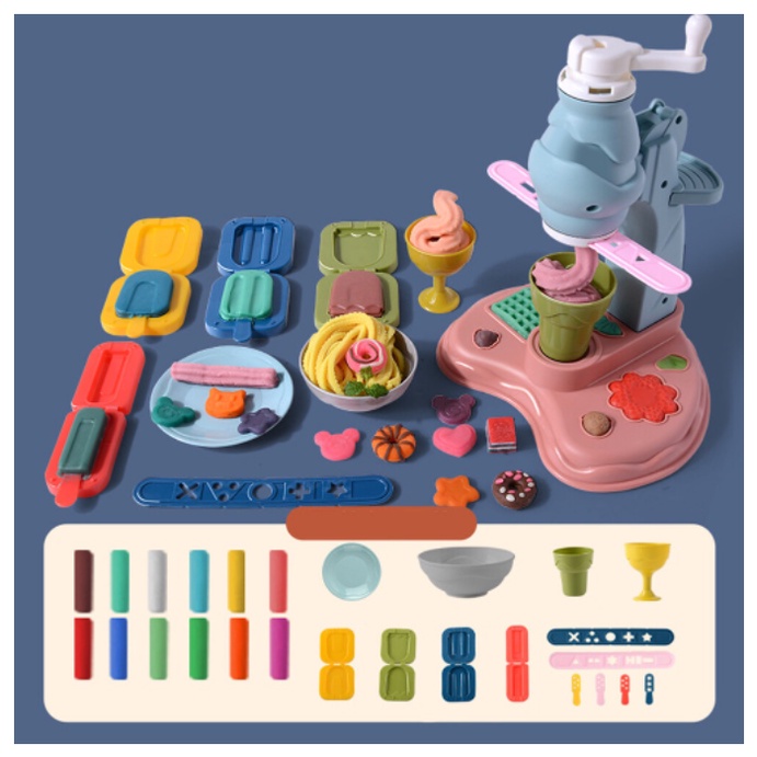Kids Toys DIY Plasticine Noodle Maker Kids Safty Pretend Play Dumpling ...